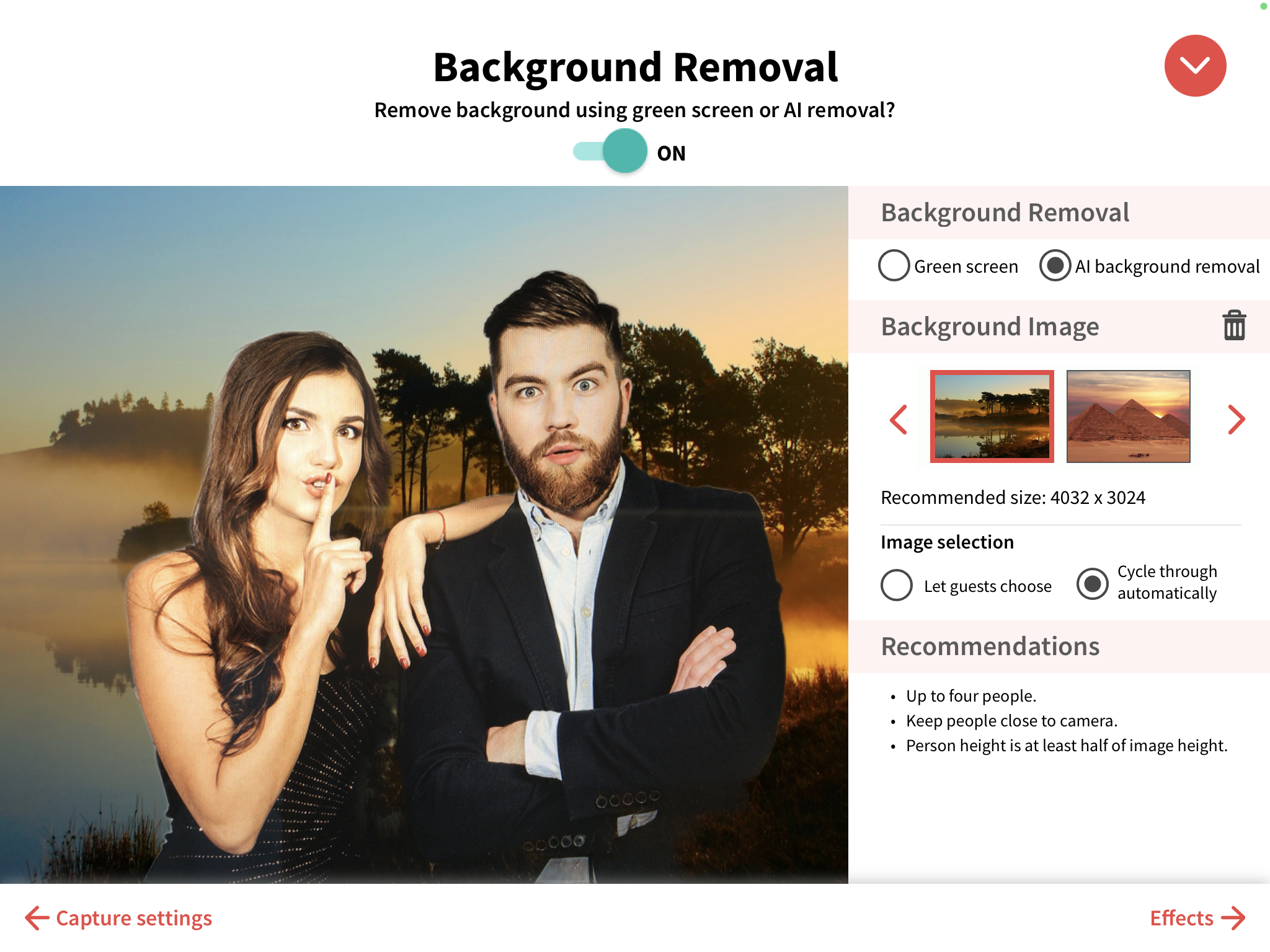 LumaBooth v3.5 – AI Background Removal, Glam Filter, and Motion Detection